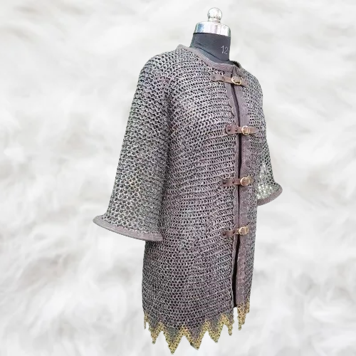 Titanium chainmail Medieval Armor Chainmail Shirt Flat Ring All Ring ...