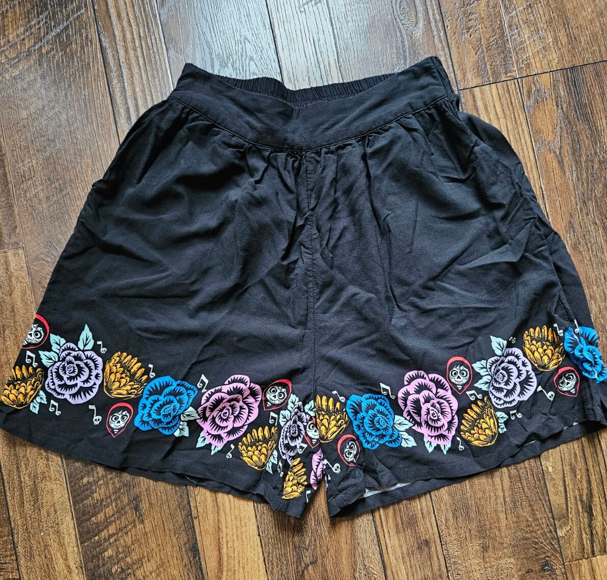Disney Pixar Coco Miguel floral high-waisted shorts S… - Gem