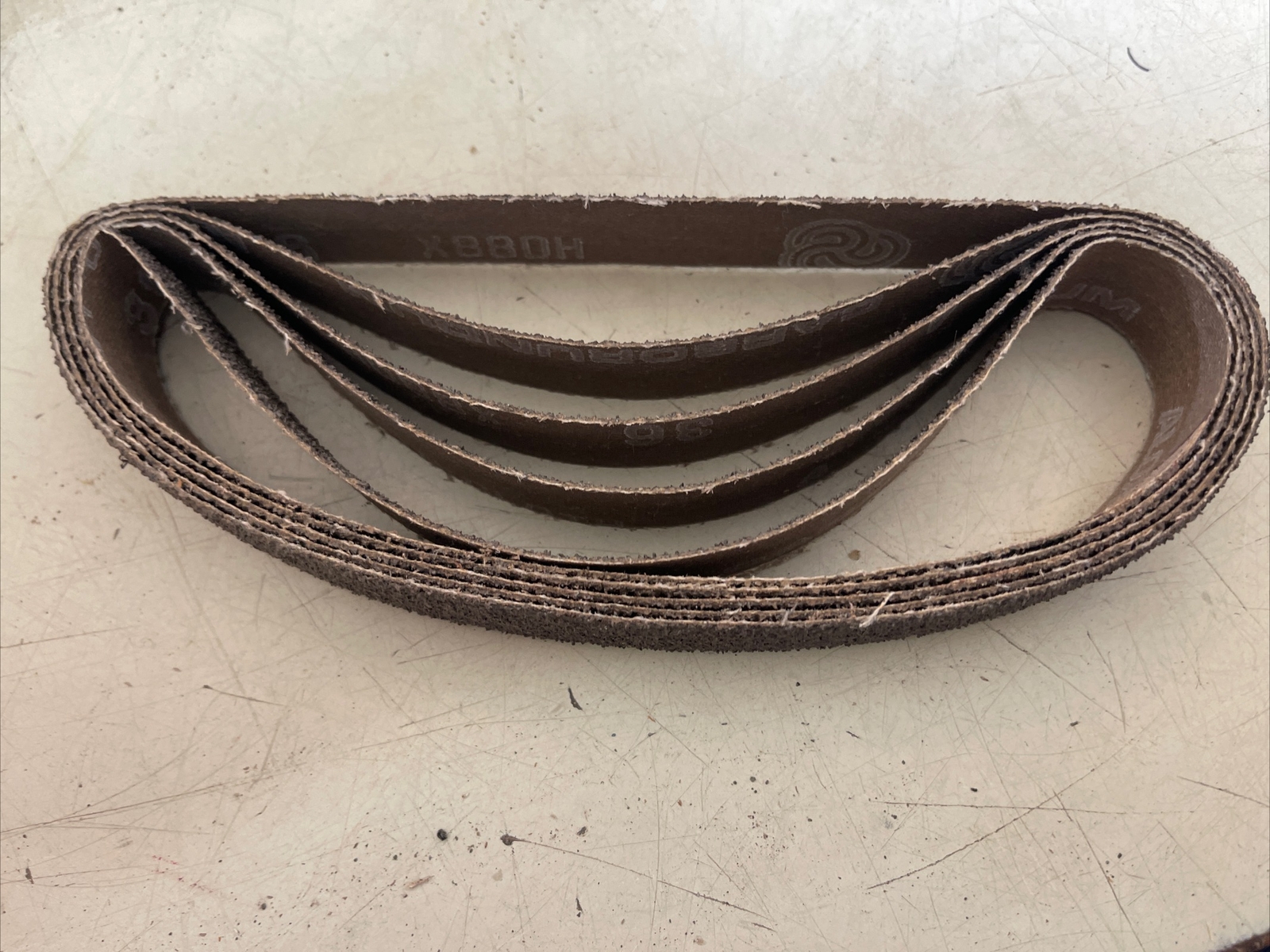 5 1" x 19.5" Carborundum Aloxite Heavy Duty Resin Bond Cloth Belts A 36 ...