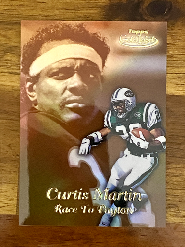 1999 TOPPS GOLD LABEL CURTIS MARTIN RACE TO PAYTON JETS #R10 | eBay
