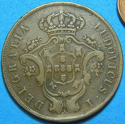 Azores 20 Reis Coin 1865, Portuguese Admin, Free Shipping for ...