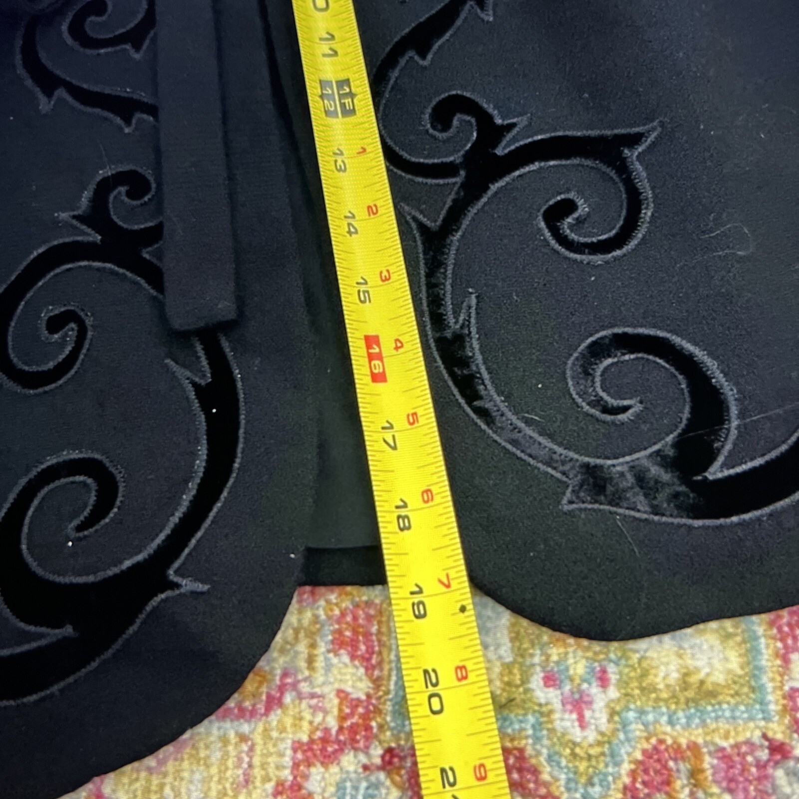 Cape Custom Made In Paris Wool And Velvet - Gem