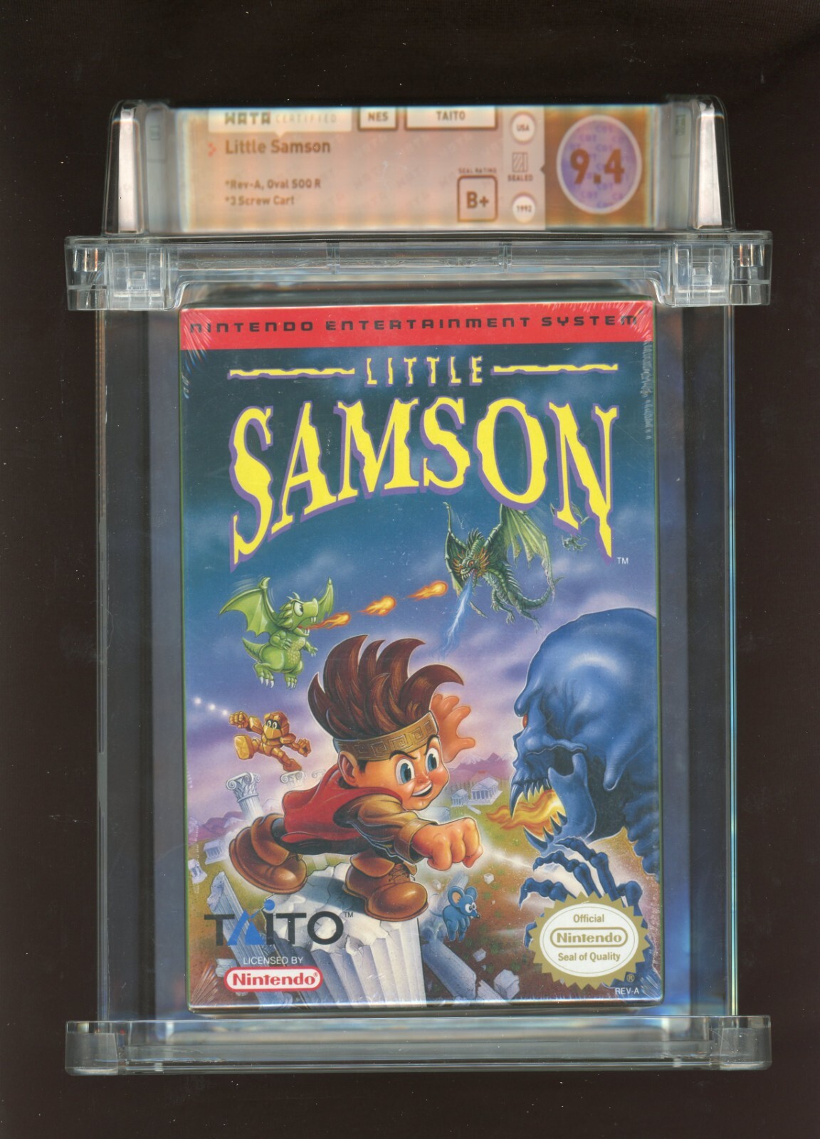 1992 Little Samson Factory Sealed WATA 9.4/B+ MINT Nintendo NES Taito ...