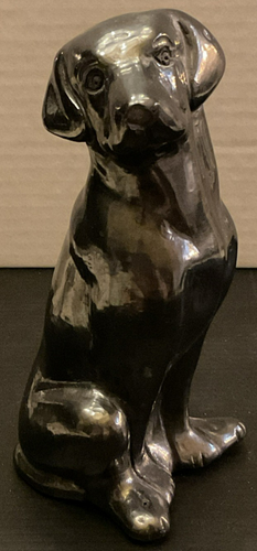 Ceramic Pottery Dog Figurine Black Labrador Retriever Puppy Fur Baby ...