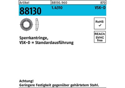 Reyher Sperrkantring R 88130 VSK-D 16 x27,3 x3,5 1.4310 | eBay.de