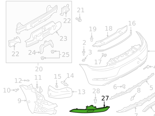 NEW PORSCHE 718 BOXSTER 982 REAR RIGHT FOG LIGHT 982945704M ORIGINAL | eBay