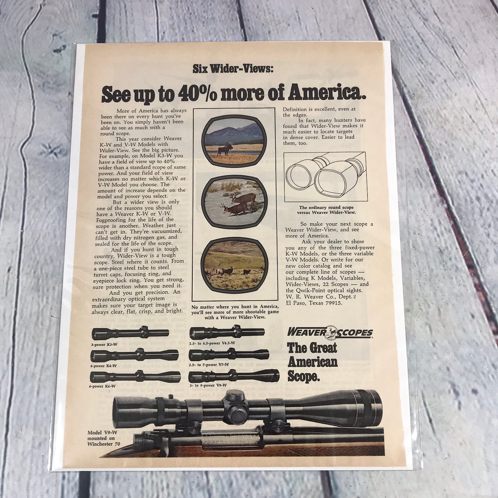 1974 Weaver Rifle Scopes Vintage Print Ad/Poster Promo Art Magazine ...