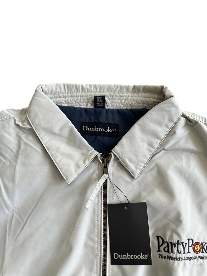 Party Poker Full Zip Men’s Jacket Khaki Waterproof Poker Stars Size XL ...