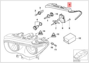 Genuine Gasket Headlight Right BMW Alpina B7 E65 E66 E67 730d 730i ...