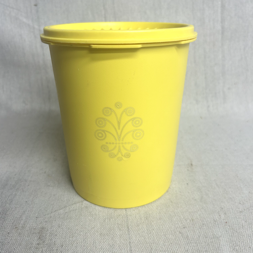 VTG Tupperware Sunburst Yellow Cookie Coffee 809-13 Canister 7" | eBay