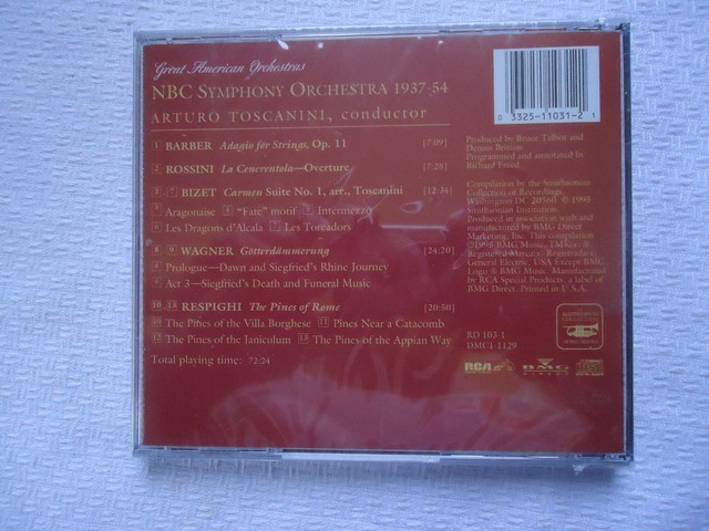 Great American Orchestras: NBC Symphony Orchestra (CD, Smithsonian ...
