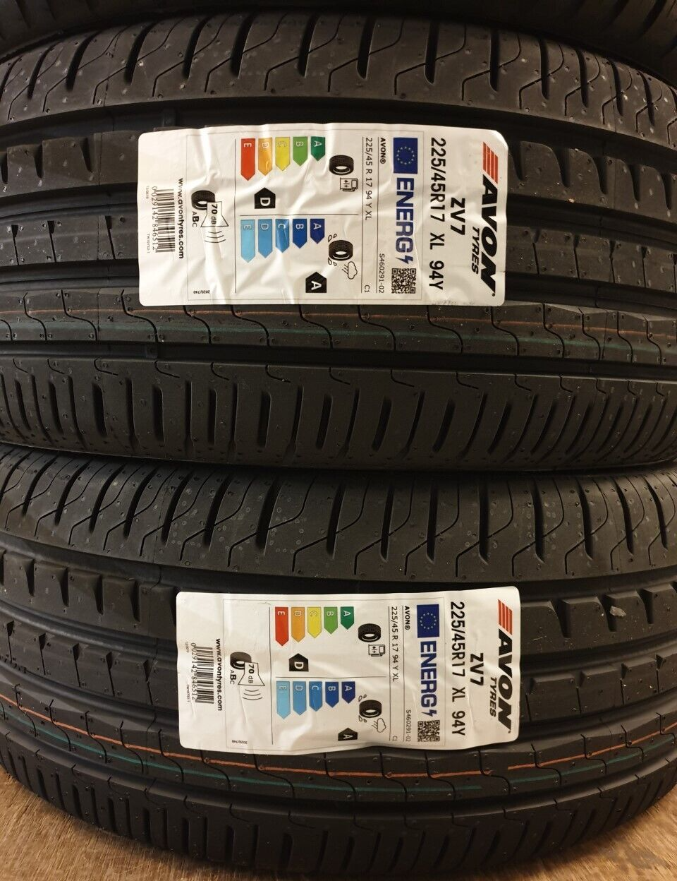 2X NEW AVON ZV7 SPORT 225/45 ZR17 XL 94Y UHP A1 CAR TYRES 225 45 17 ...