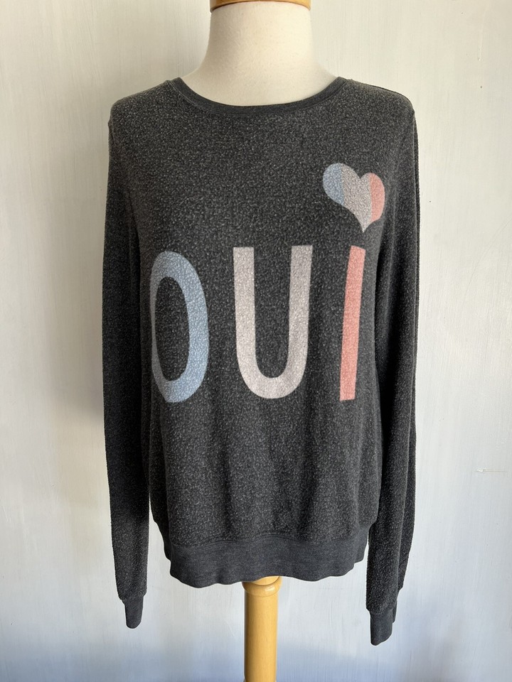 OUI! ️ (2021) Official Women's WILDFOX Gray Sweatshirt Sweater Top Size ...
