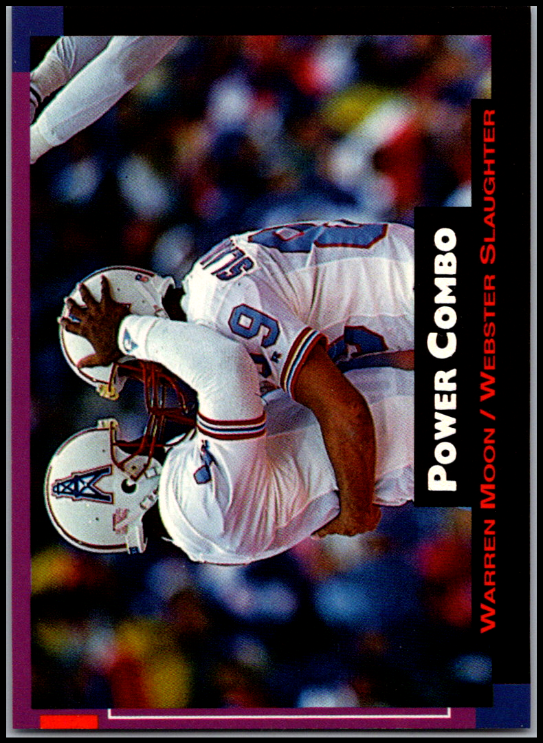 1993 Pro Set Power #6 Warren Moon & W Slaughter - Combo HOF FREE ...