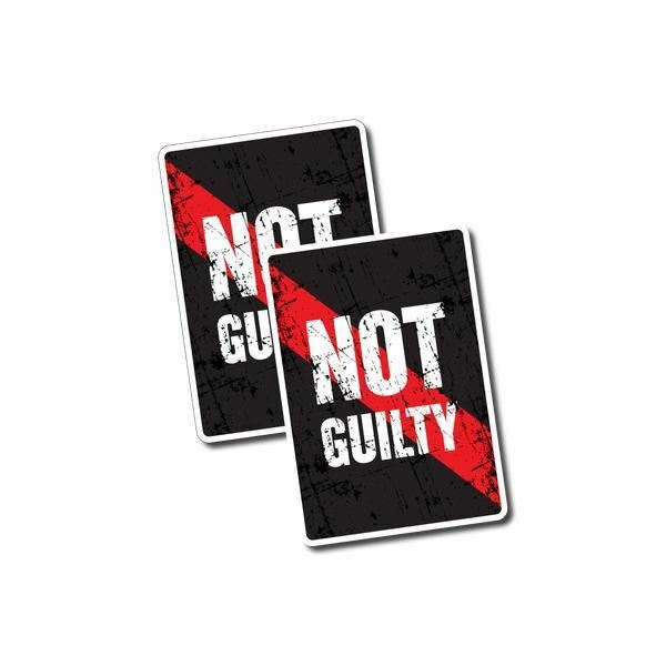 Not Guilty Sticker / Decal - Bombers Footy Football Mancave Shed Bar ...