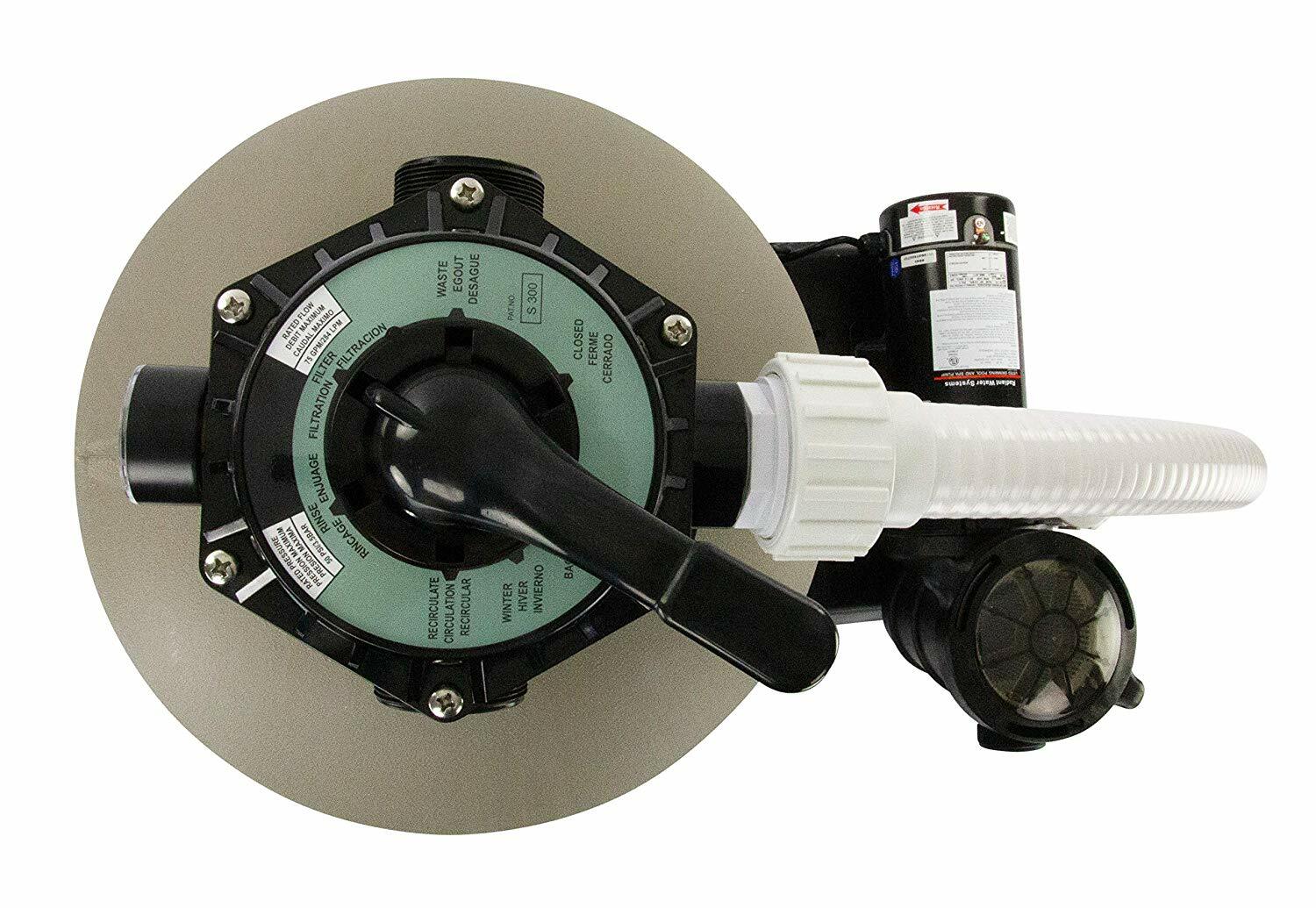 Rx Clear Radiant 19" Above Ground Swimming Pool Sand Filter System w/ 1 ...