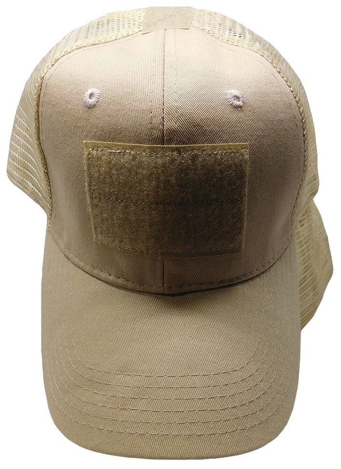 Khaki Desert Mesh Operator Operators Tactical Cap Hat Patch adjustable ...