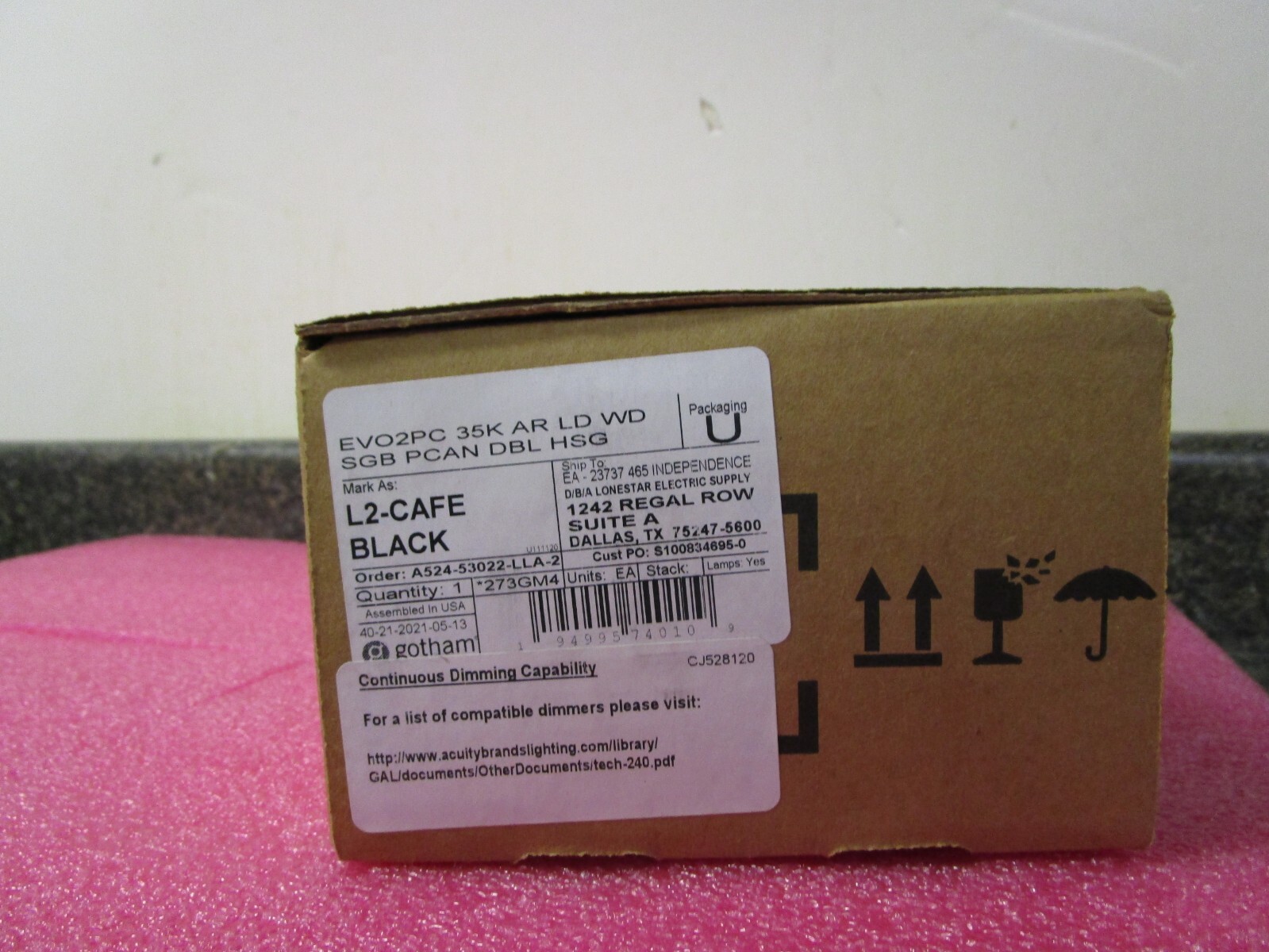 Gotham Lighting Acuity Brands 2" Pendant Cylinder Light EVO2PC 35K AR ...