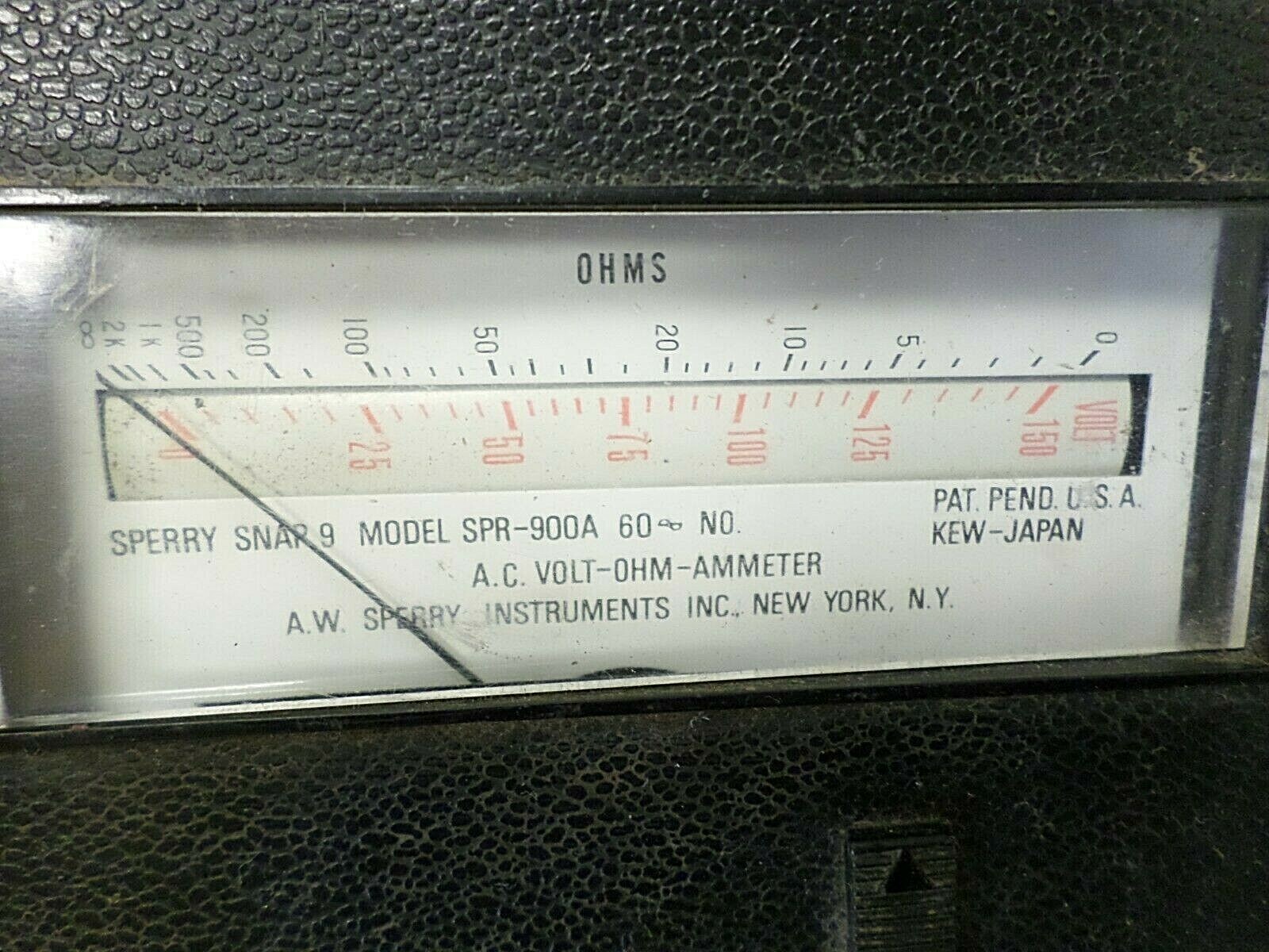 A.W. Sperry Instruments Snap 9 Vintage Volt OHM Ammeter SPR-900A w/ C-4 ...