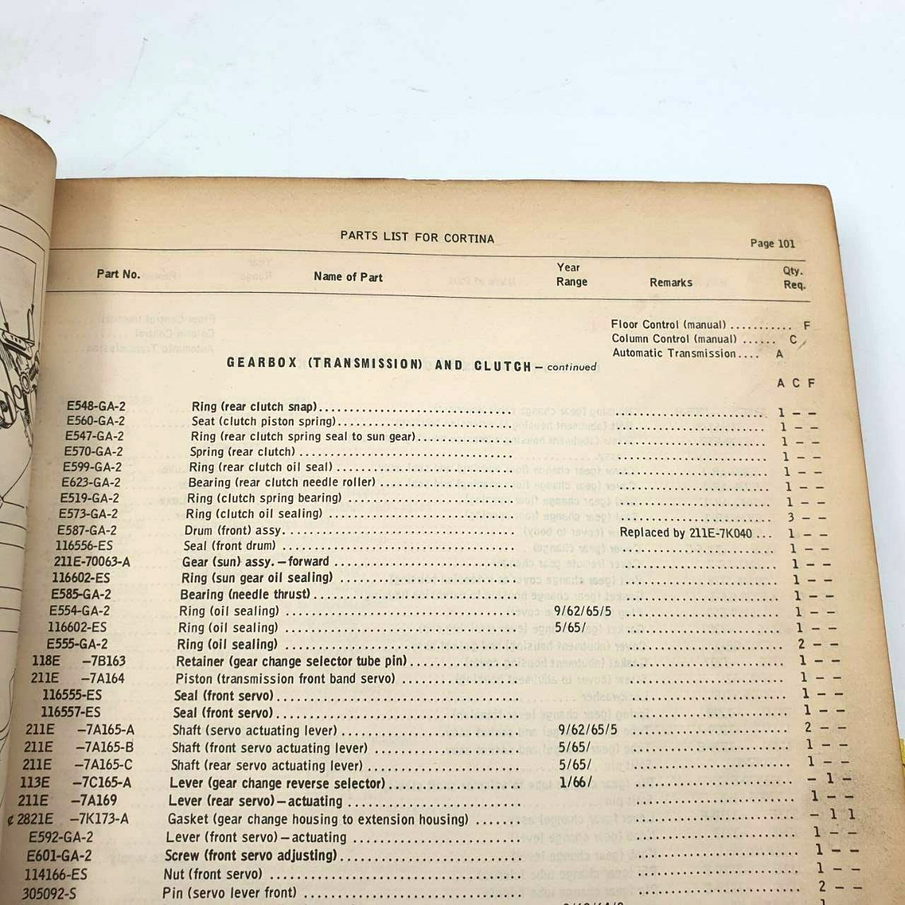 Ford Cortina Mk1, Corsair Lever (Gear Change Reverse Selector) 113E ...