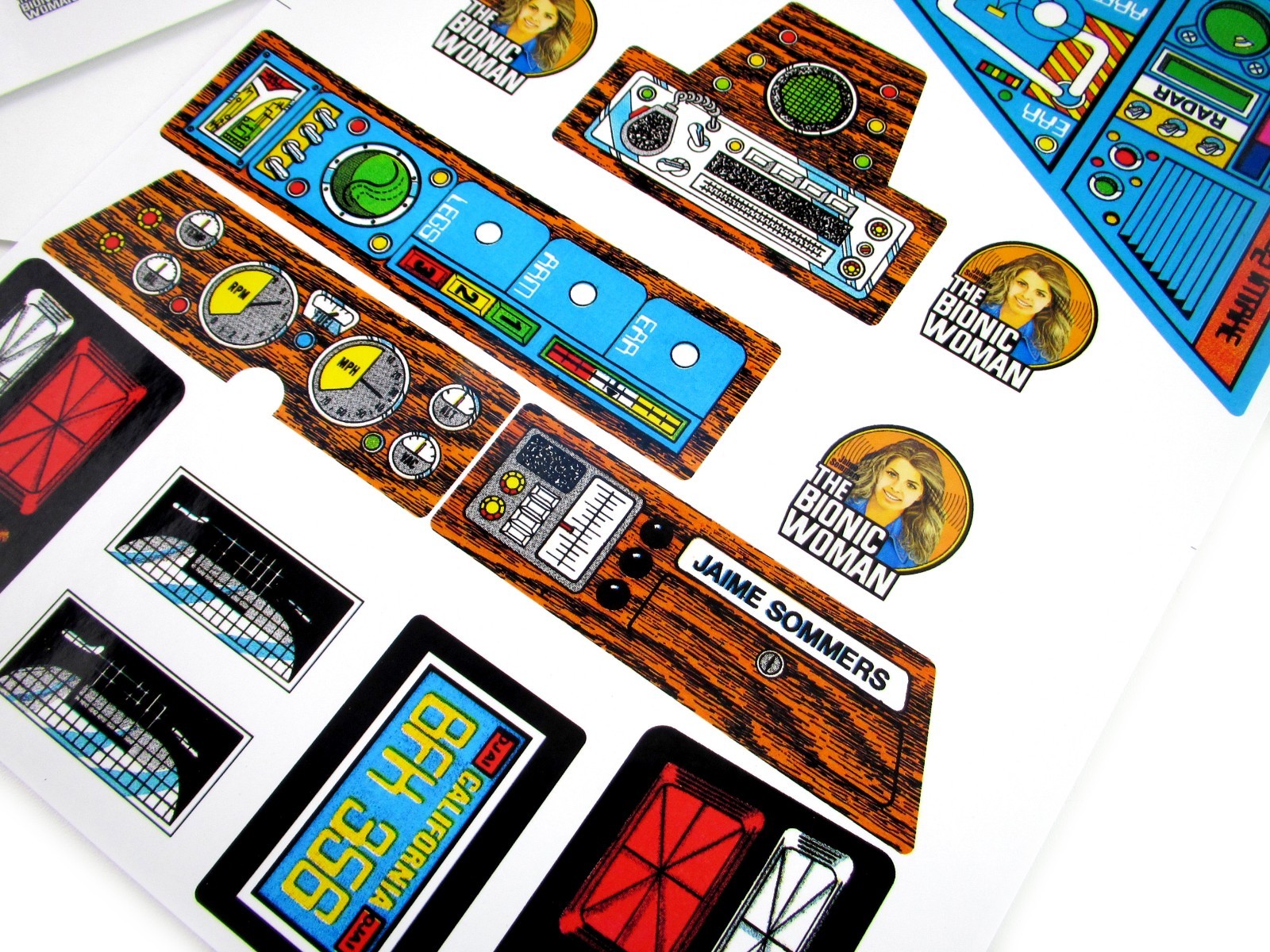 CUSTOM STICKERS for BIONIC WOMAN SPORTS CAR SIX MILLION DOLLAR MAN SMDM ...