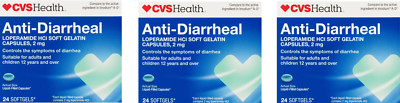 Anti Diarrheal Loperamide 2mg 24 Softgels 4PK Exp 9/27 Compare To ...