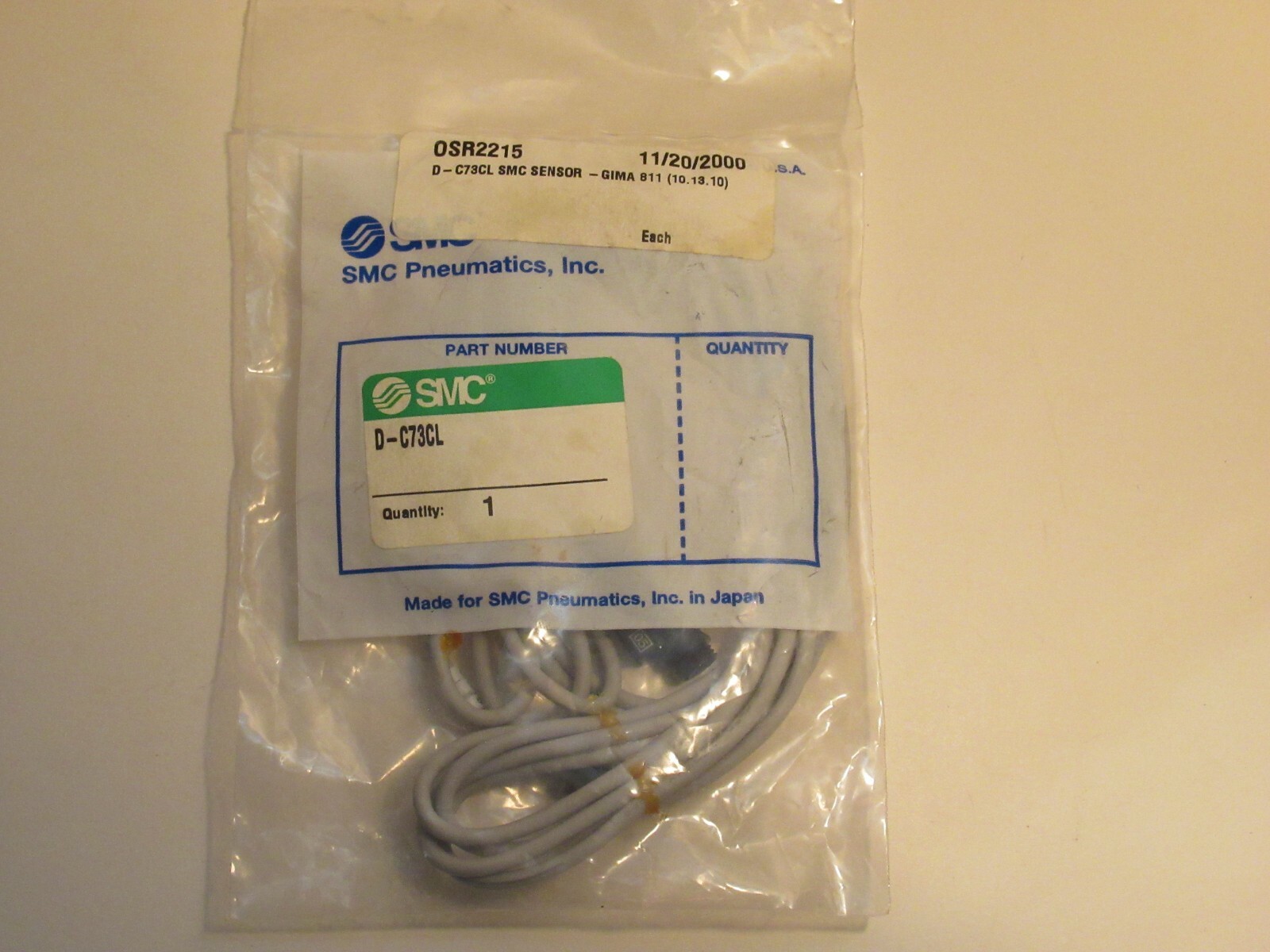 SMC D-C73CL DC73CL ACTUATOR AUTO SWITCH NEW | eBay