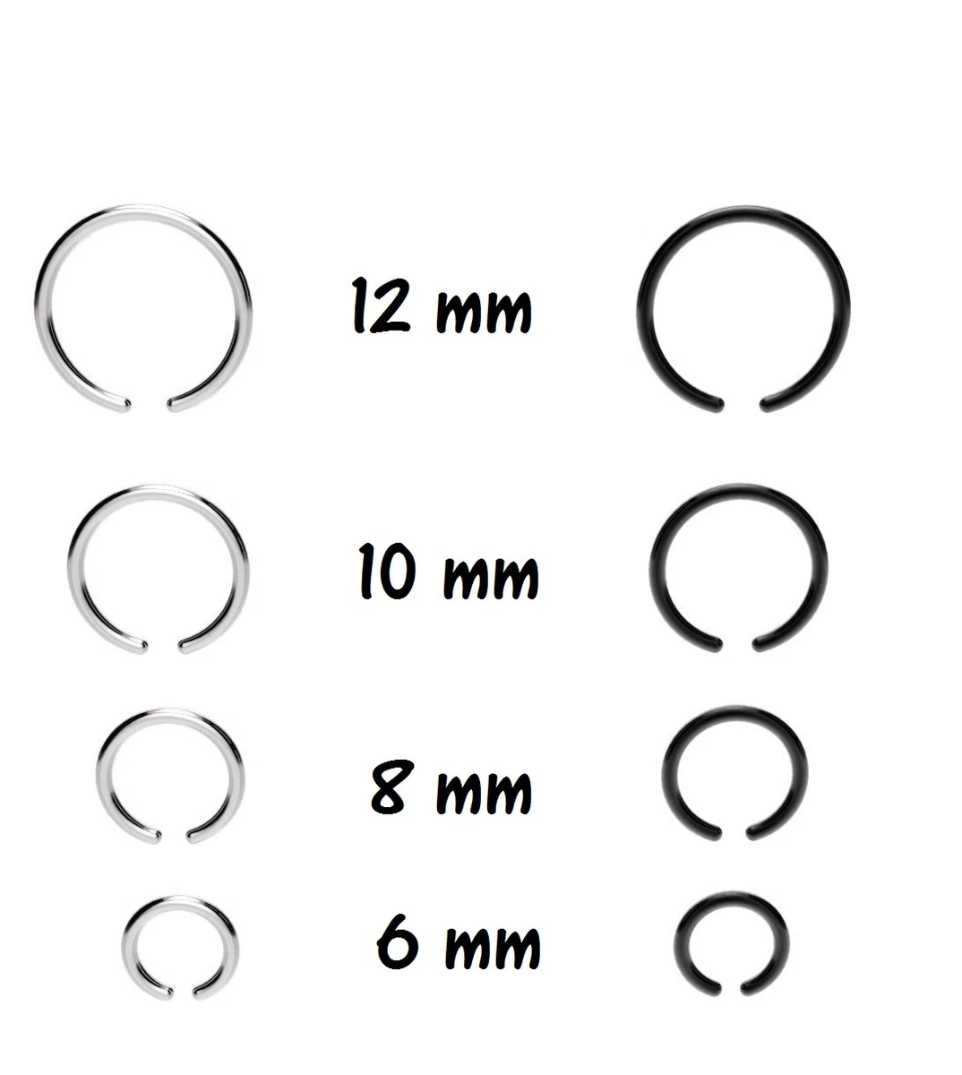 Lip Piercing Size Chart