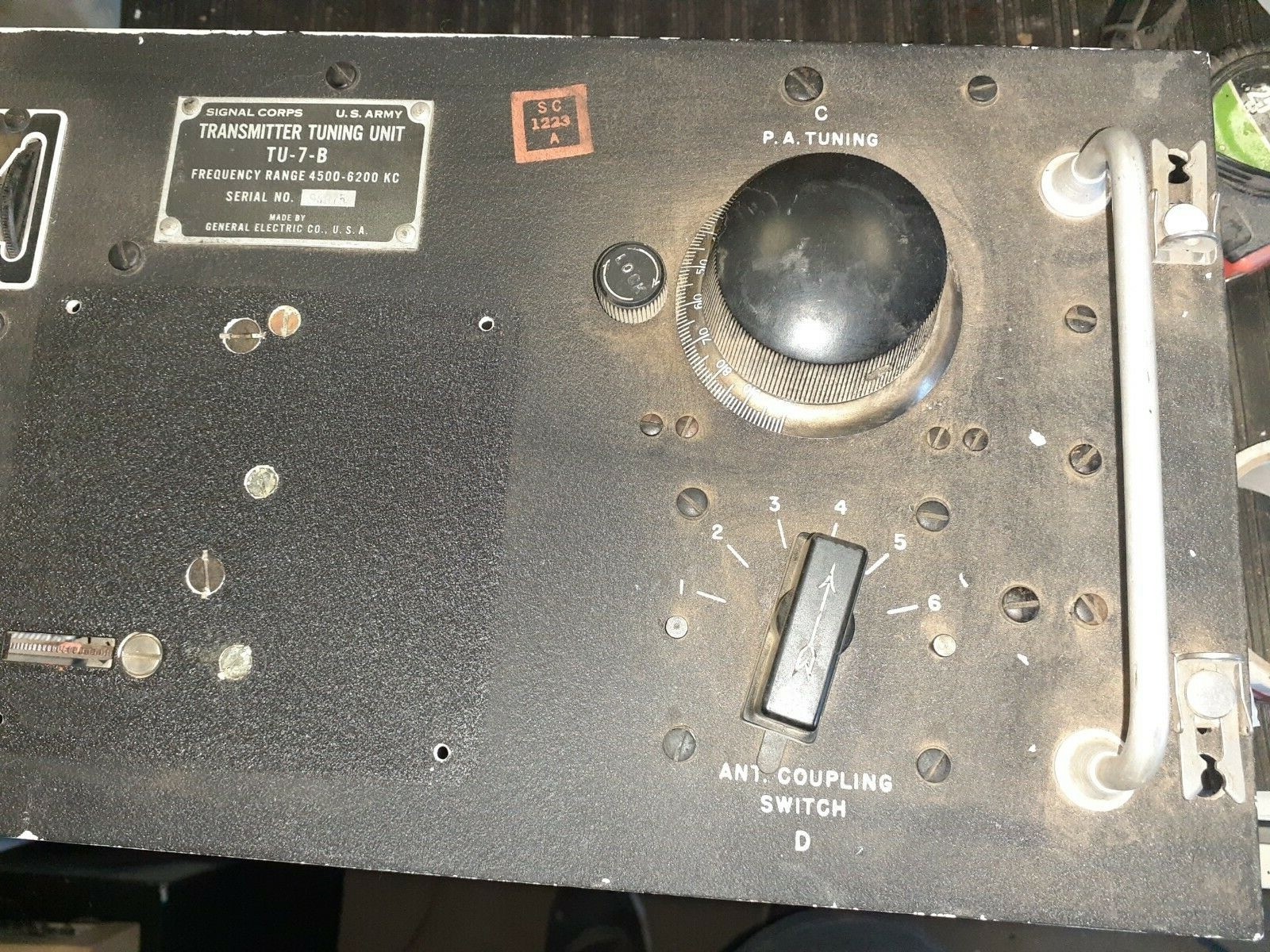 VINTAGE US Army Signal Corp Radio Transmitter Tuning Unit TU-7-B ...
