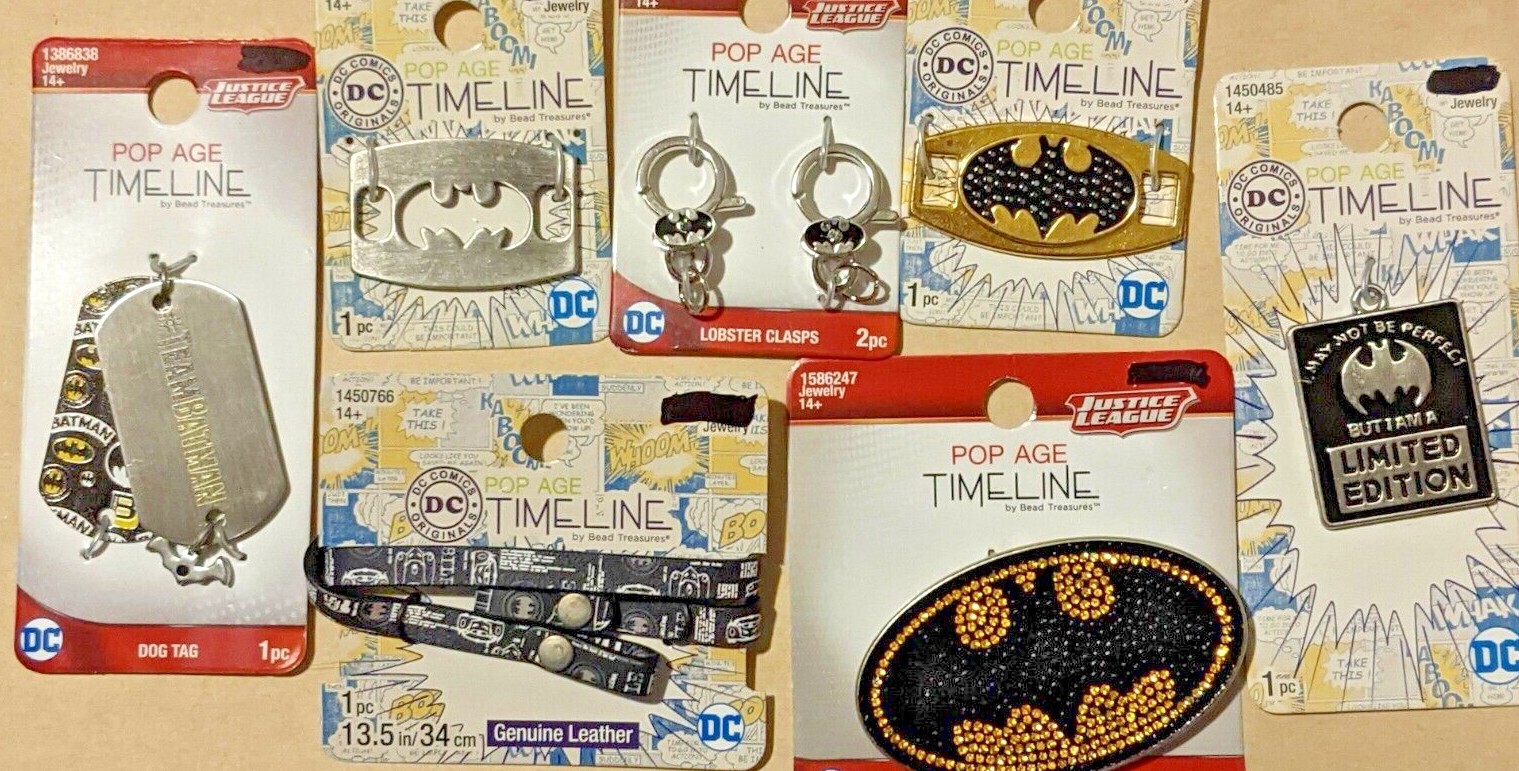 DC Comics Pop Age Timeline BATMAN BATGIRL Charm Pendant Jewelry Cosplay ...