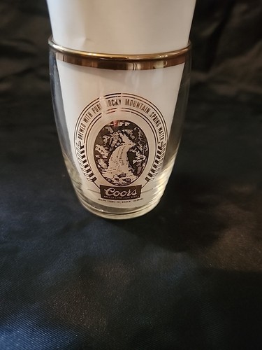 VINTAGE COORS BEER TASTING GLASS Gold Rim | eBay