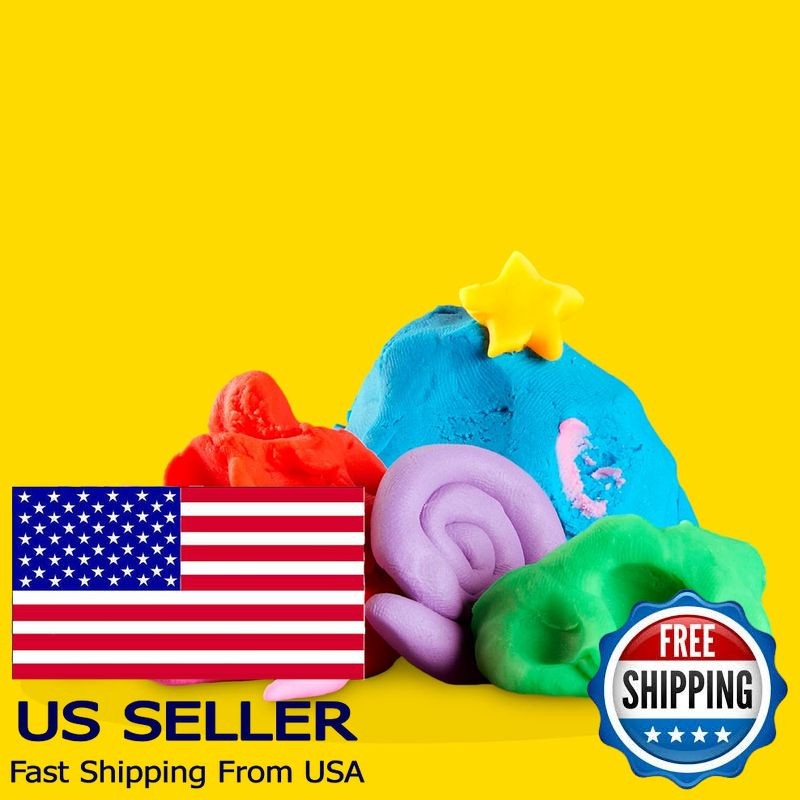 24-Pack Non-Toxic Modeling Clay, Assorted Colors, Preschool Art ...