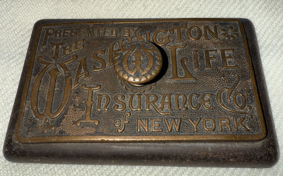 Vintage 1800's Advertising Paperweight Washington Life Insurance Co of ...