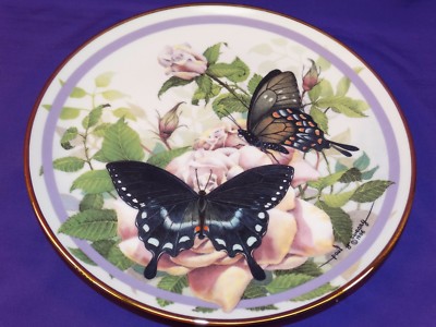 VINTAGE 1986 HAMILTON COLLECTORS PLATE SPICEBUSH SWALLOWTAIL BUTTERFLY ...