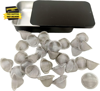 30 Pcs Pipe Screens 0.63Inch (5/8) Stainless Steel Conical Design Bowl ...