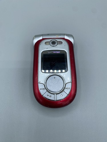 Samsung SCH-A950 Silver & Red Verizon Flip Phone Cell Phone Vintage ...