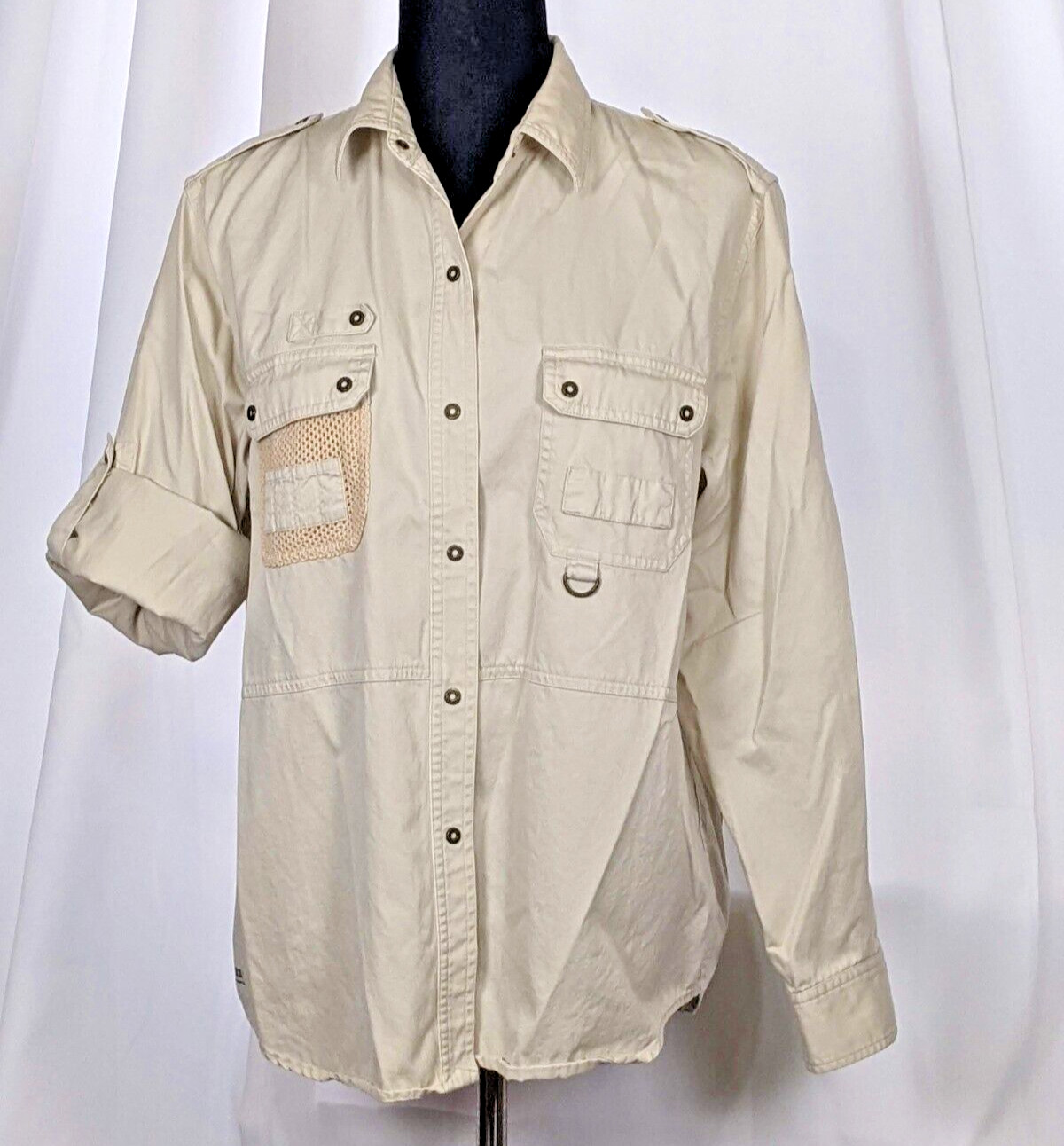 Lauren Ralph Lauren LRL Womens Large Button Snap Slee… - Gem