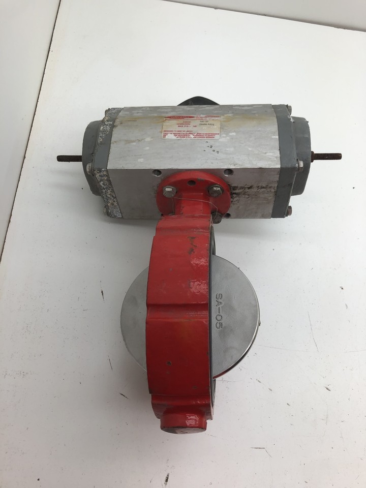 ULTRAFLO 100-120 Double Acting Pneumatic Actuator & 6" BUTTERFLY VALVE ...