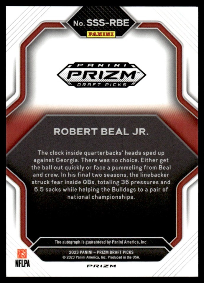 2023 Panini Prizm DP Saturday Star Signatures Robert Beal Jr. Rookie ...