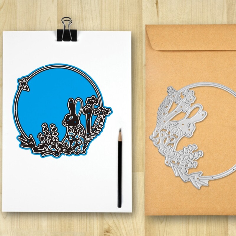 Easter Day Rabbit Cutting Dies DIY Craft Dies Handmade School Classroom ...