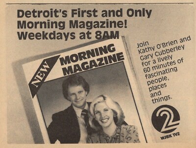 1981 WJBK DETROIT TV GUIDE AD~PM MAGAZINE KATHY O'BRIEN & GARY ...