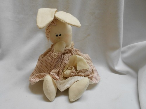 muslin cloth Easter Holiday stuffed cotton tiny print dress bunny ...