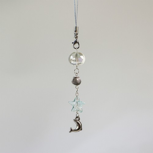 Y2K Fashion Ocean Dolphin Starfish Phone Chain Cute Beaded Mobile Phone ...