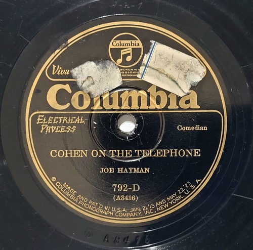 Joe Hayman 78 RPM - Cohen On The Telephone/Abe Levi's Wedding Day ...