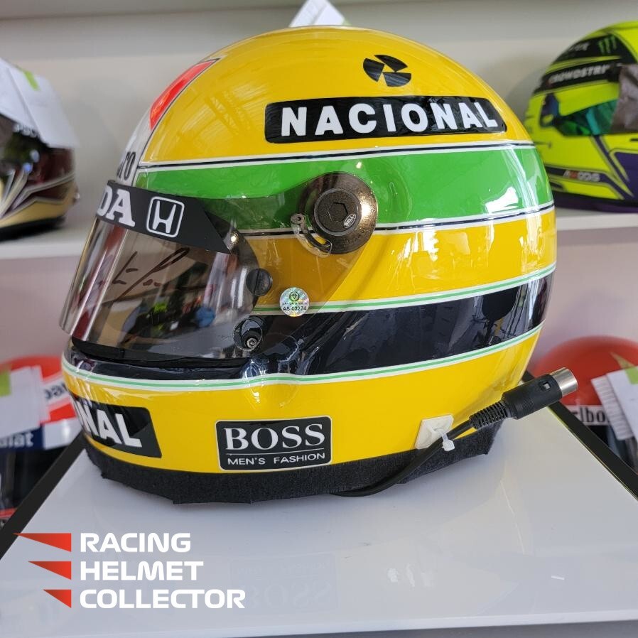 Ayrton Senna Signed Helmet '88 BELL Official 1st Championship Yr Radio ...