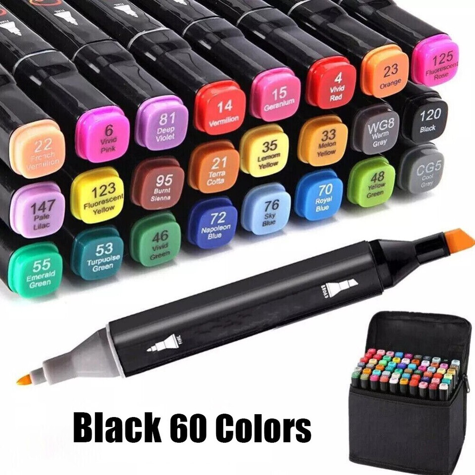 60/80 Color Marker Pen Dual Headed Graphic Artist Sketch Color TOUCH ...