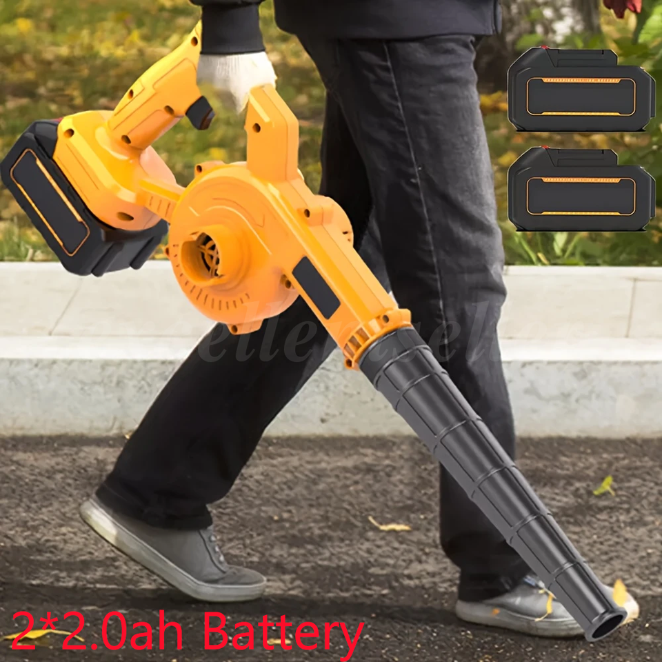 Portable Leaf Blower Cordless Handheld Electric Leaf With 2Batteries ...
