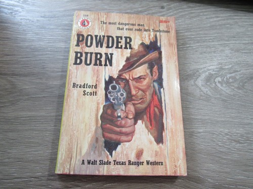 POWDER BURN BY BRADFORD SCOTT 1957 PBO PYRAMID BKS PULP ERA WESTERN PB ...