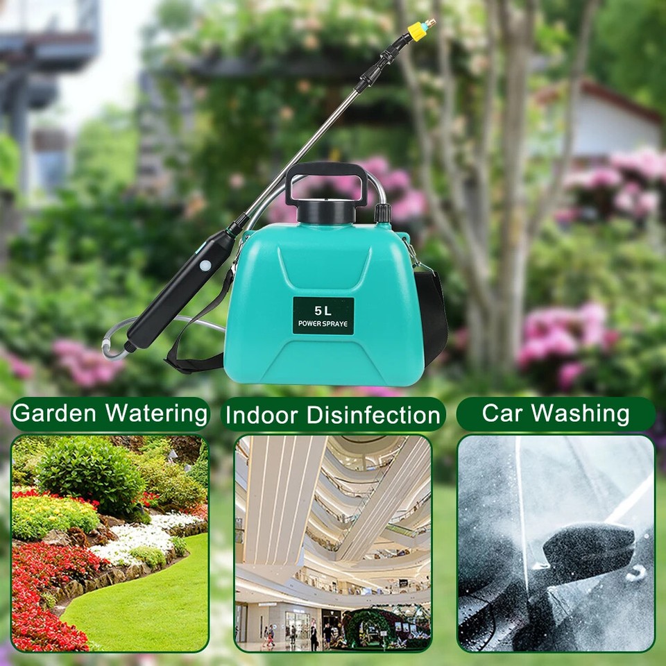 Rechargeable Electric Garden Plant Sprayer 1.35Gallon Battery Powered ...