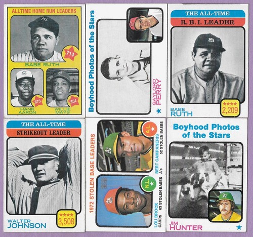 1973 Topps Partial Complete Set Lot (395/660) VG VG/EX EX some EXMT | eBay